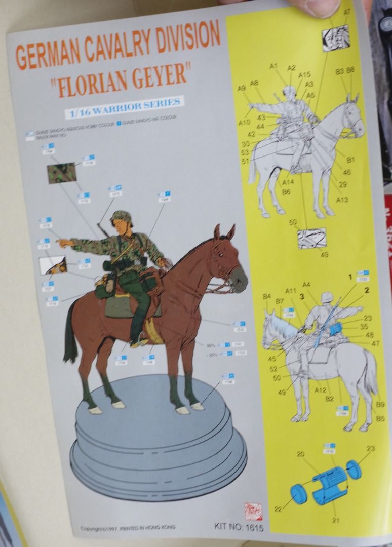 Dragon models-威龍-1615-1/16-German-Waffen SS- Cavalry Division -Florian Geyer-w/display base-made ...