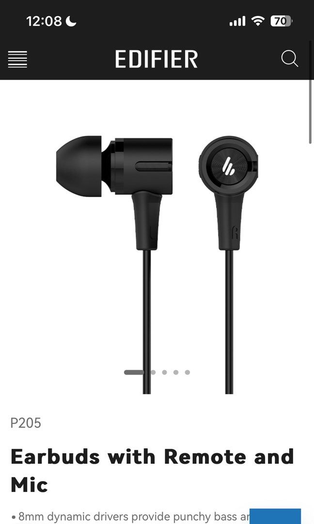 Edifier P205, Audio, Earphones on Carousell