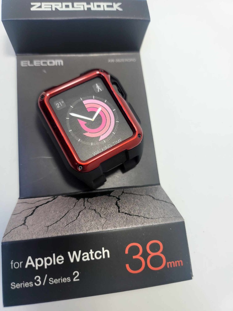 Elecom Apple Watch Case (38 mm), ZEROSHOCK Red, Mobile Phones & Gadgets, Wearables & Smart ...