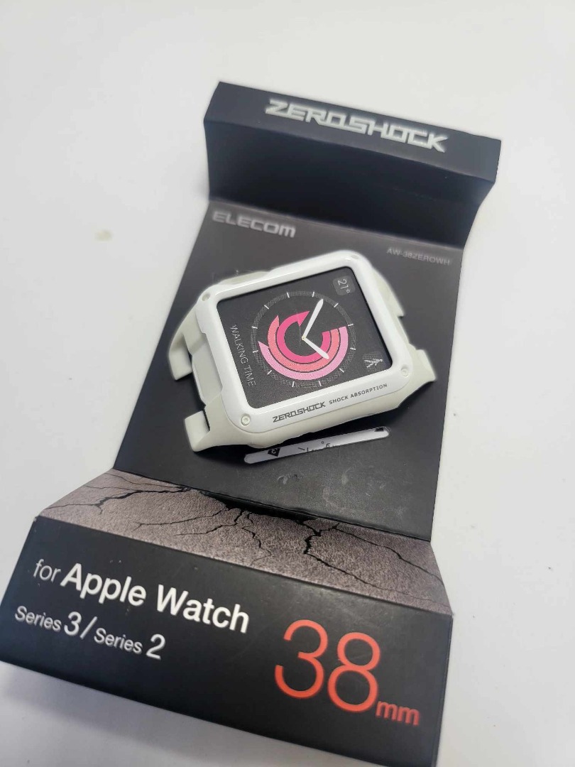 Elecom Apple Watch Case (38 mm), ZEROSHOCK White, Mobile Phones & Gadgets, Wearables & Smart ...