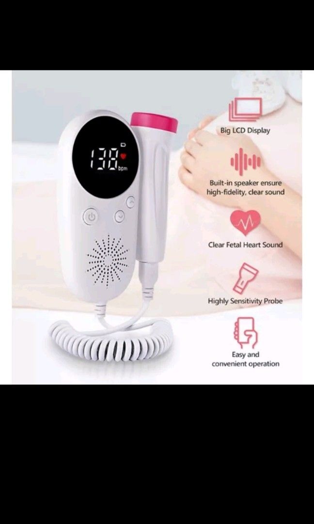 Fetal doppler / monitor for fetal heart rate, Babies & Kids, Maternity ...