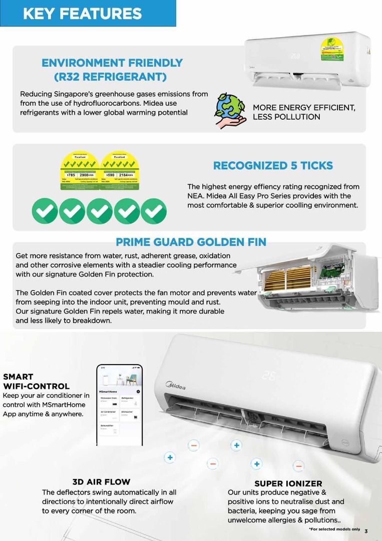 [FREE EZI LINK Cash Card $400] Midea (R32) Air Conditioner Multi-Split ...
