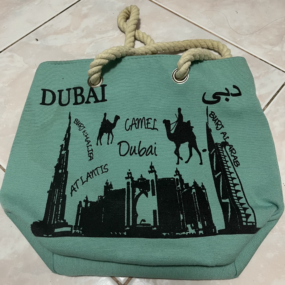 [From Dubai] Mint Green Tote Beach Bag, Women's Fashion, Bags & Wallets ...