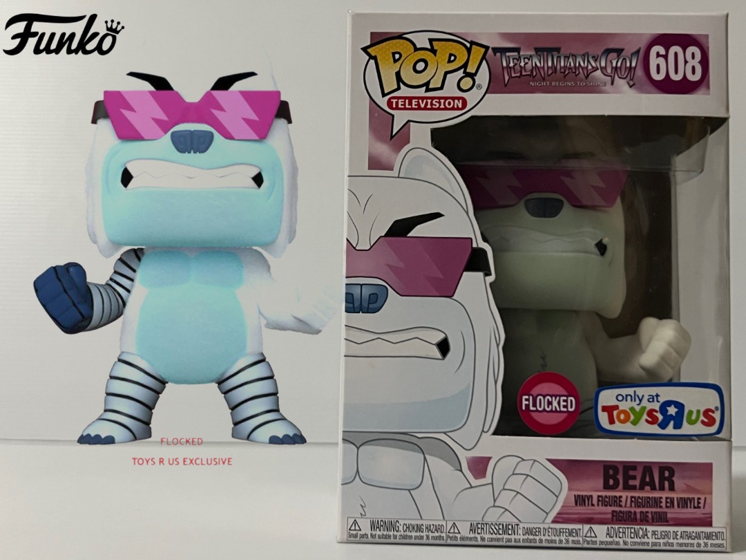 Funko POP! BEAR (TEEN TITANS GO!) FLOCKED #608, Hobbies & Toys, Toys ...
