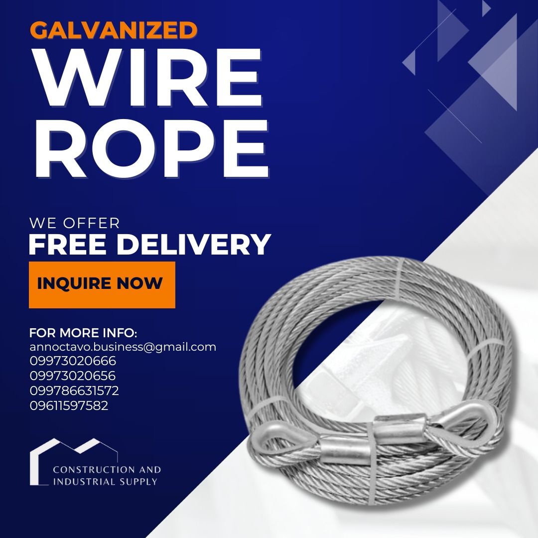 Galvanized Wire Rope | GI Wire Rope Non Rotating | Wire Rope for ...