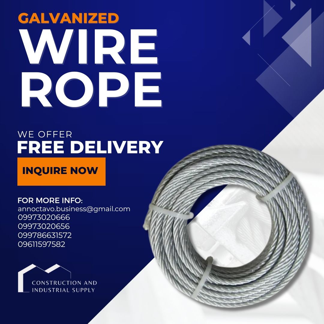 GI Wire Rope | Galvanized Wire Rope Non Rotating | Hoisting Cables ...