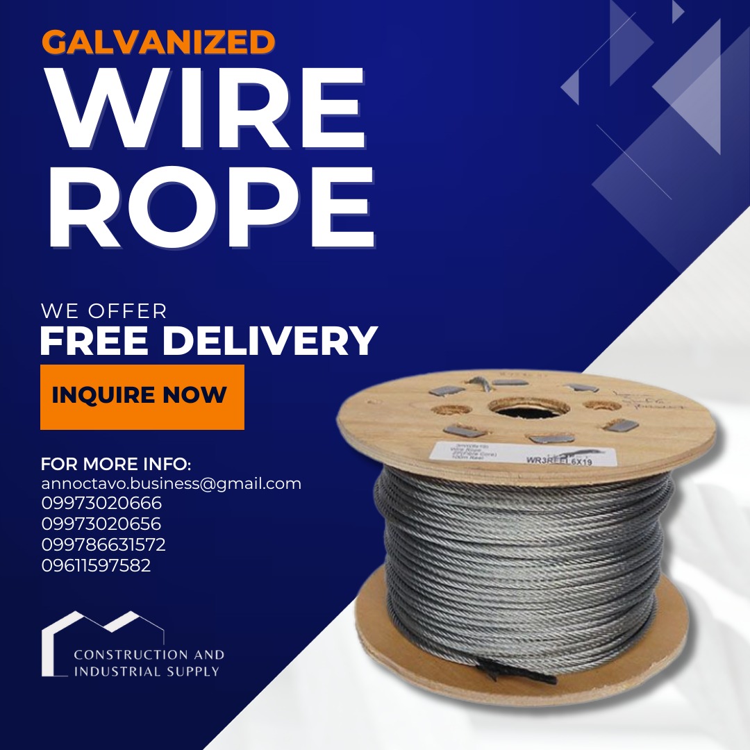 GI Wire Rope | Galvanized Wire Rope Non Rotating | Wire Rope for ...