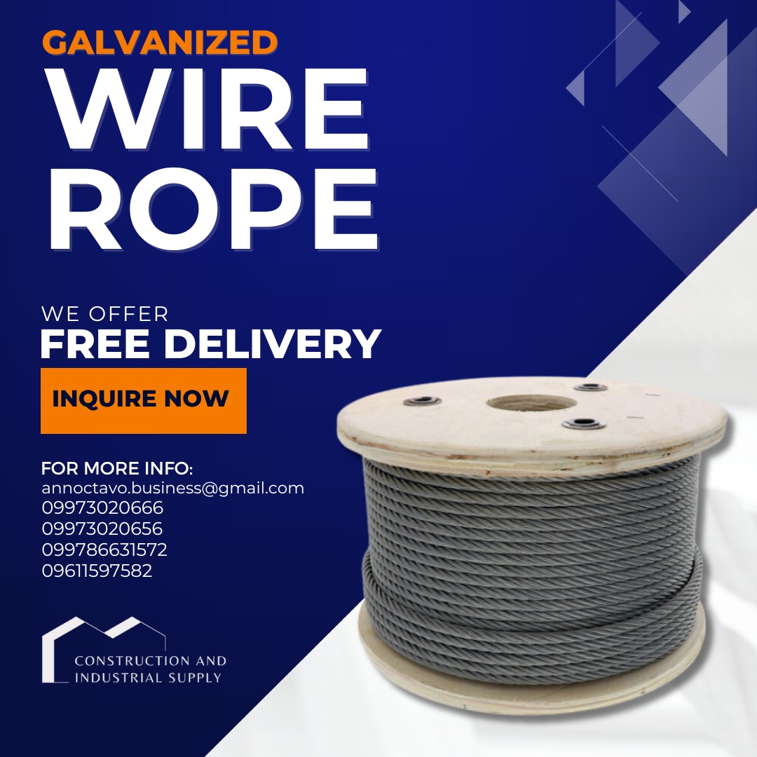 GI Wire Rope | Galvanized Wire Rope Non Rotating | Wire Rope for ...