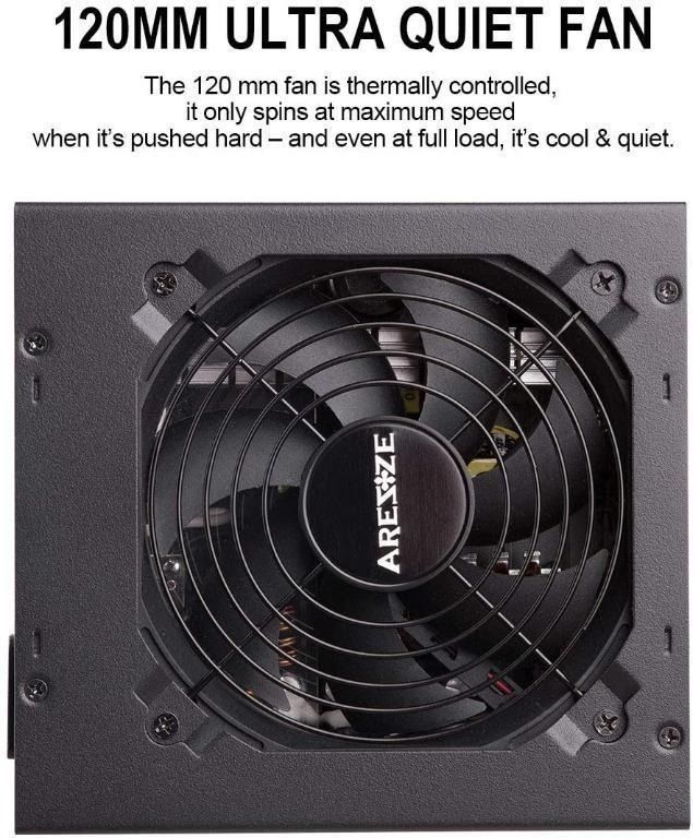 GOLDEN FIELD Power Supply Semi Modular with Low Noise Fan 650W ...