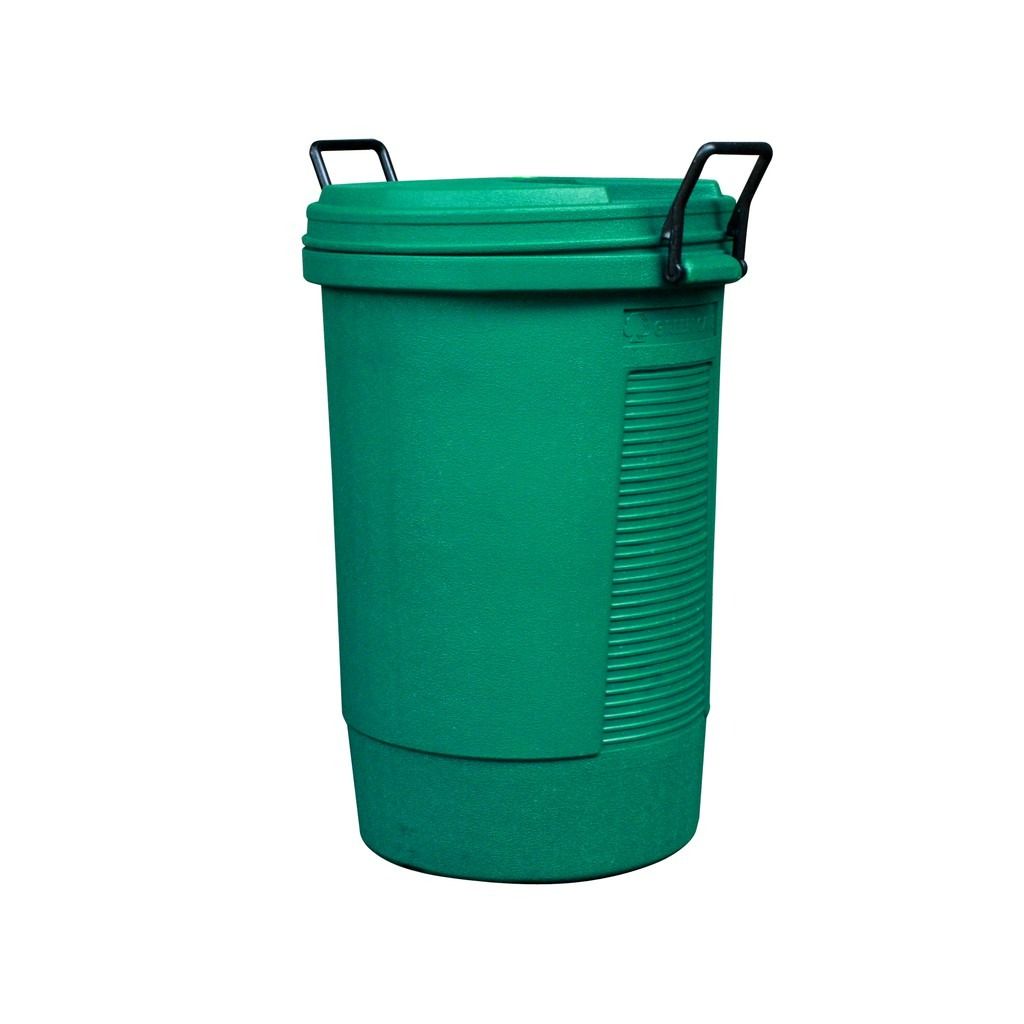 GREENCARE Round Plastic Trash Bin Color Green 150 Liters, Furniture ...