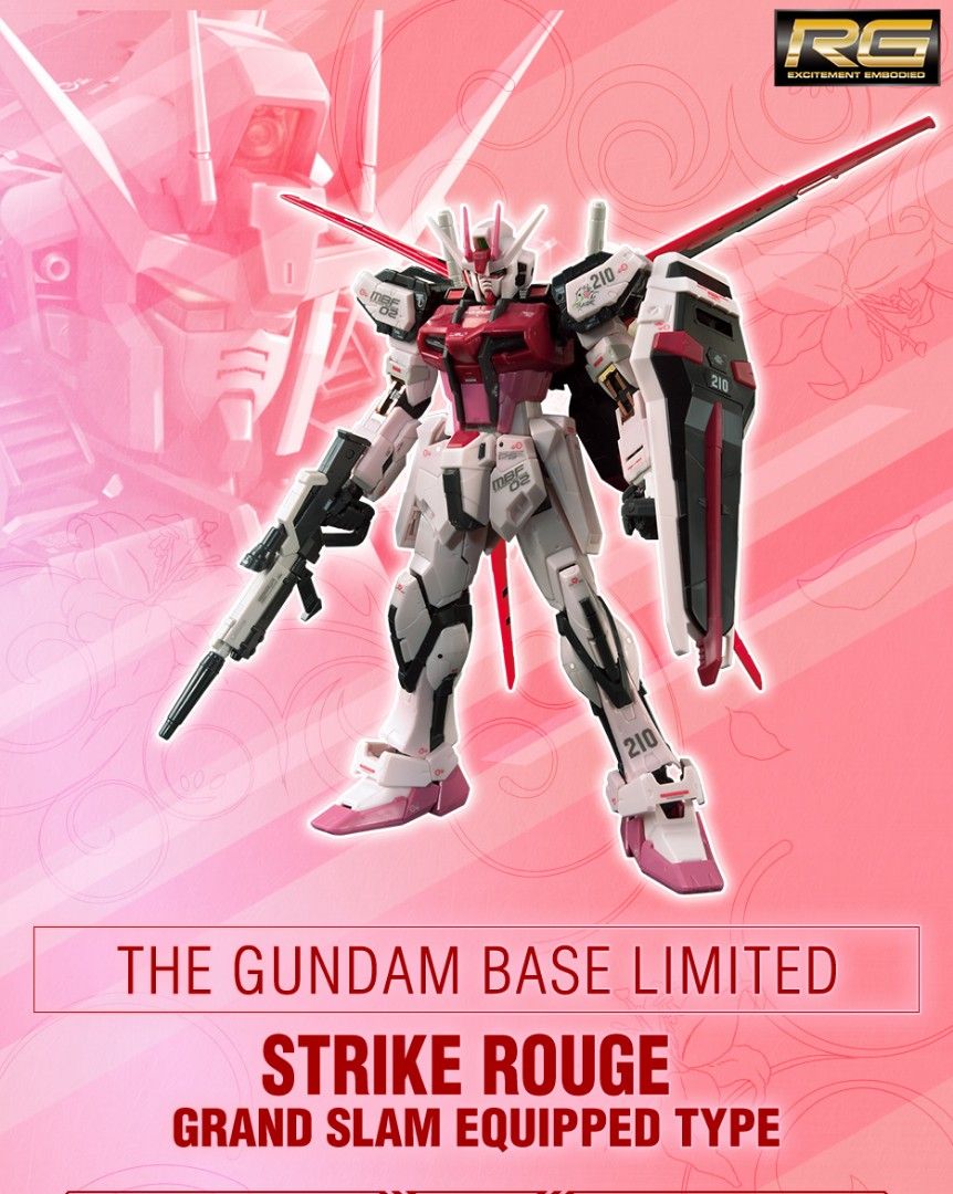 Gundam Base Limited RG Strike Rouge Gundam Grand slam Equipped Real ...