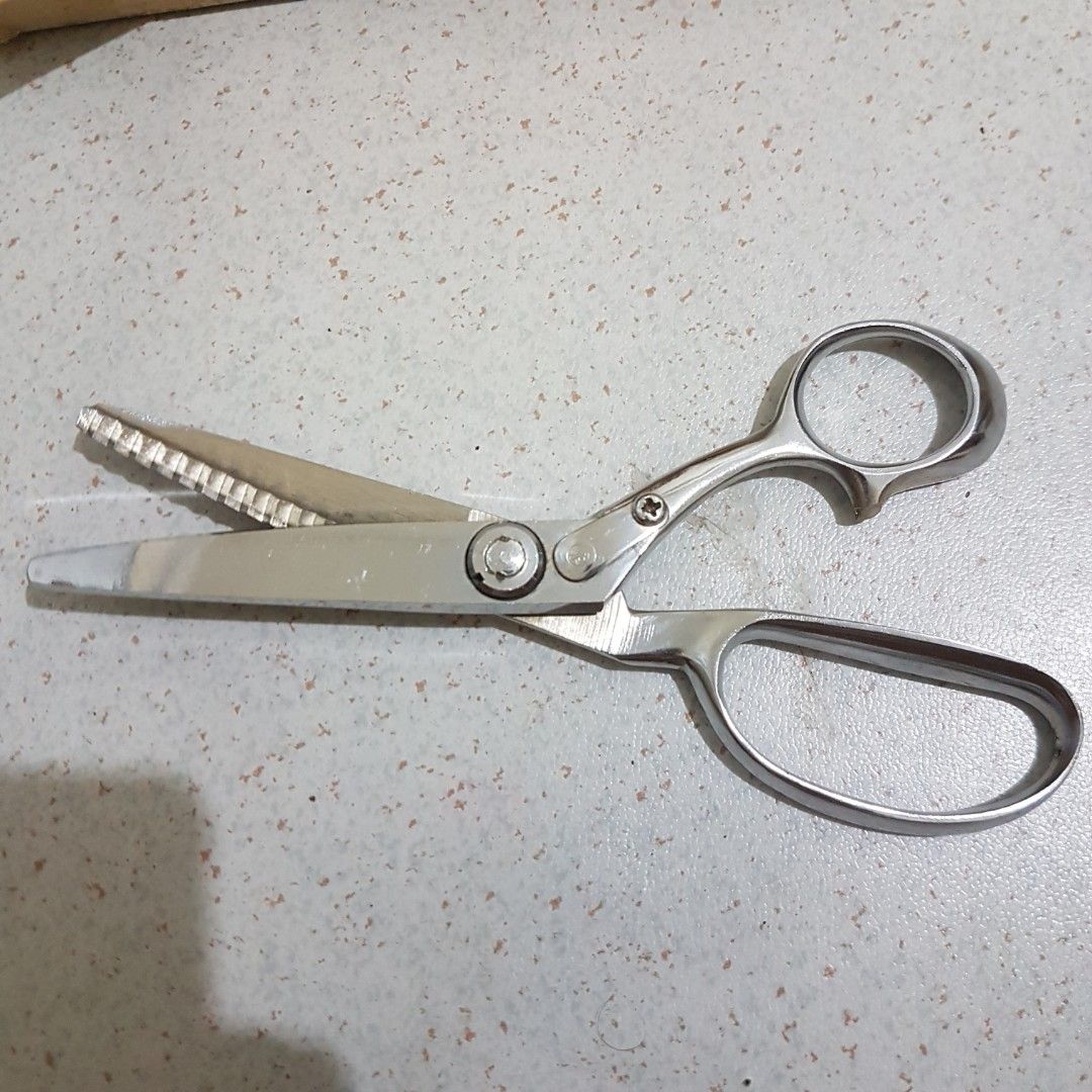 Gunting bahan kain gerigi zig zag asli jadul Canary asli Jepang full ...