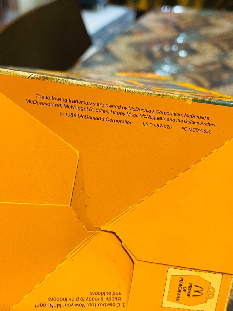 Happy meal box 1988 mcd, Hobbies & Toys, Collectibles & Memorabilia ...