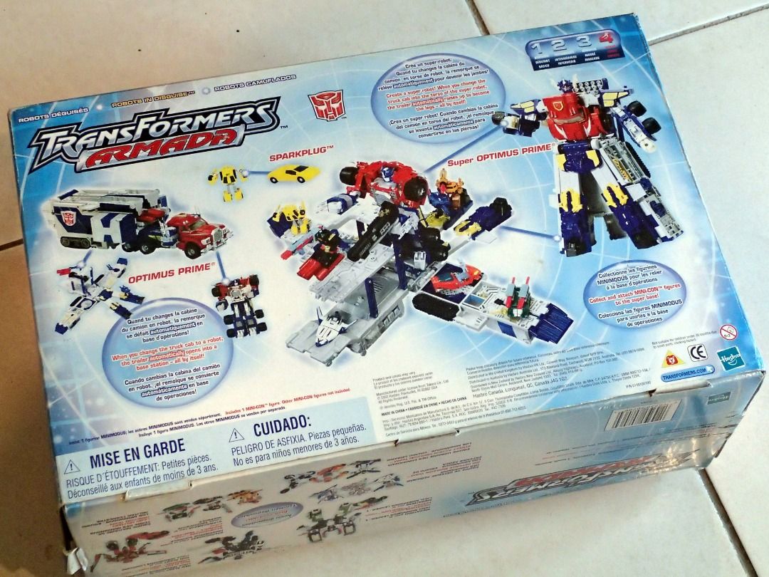 Hasbro 2002 Transformers Armada Optimus Prime with Sparkplug minicon ...