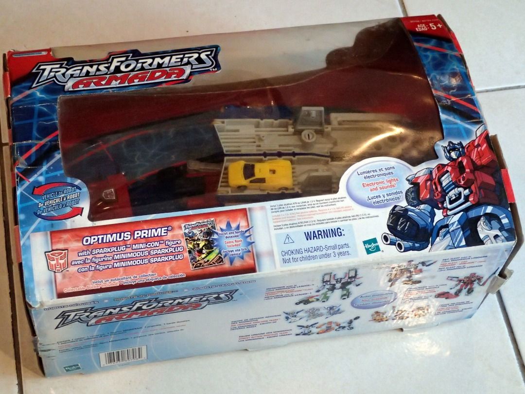 Hasbro 2002 Transformers Armada Optimus Prime with Sparkplug minicon ...