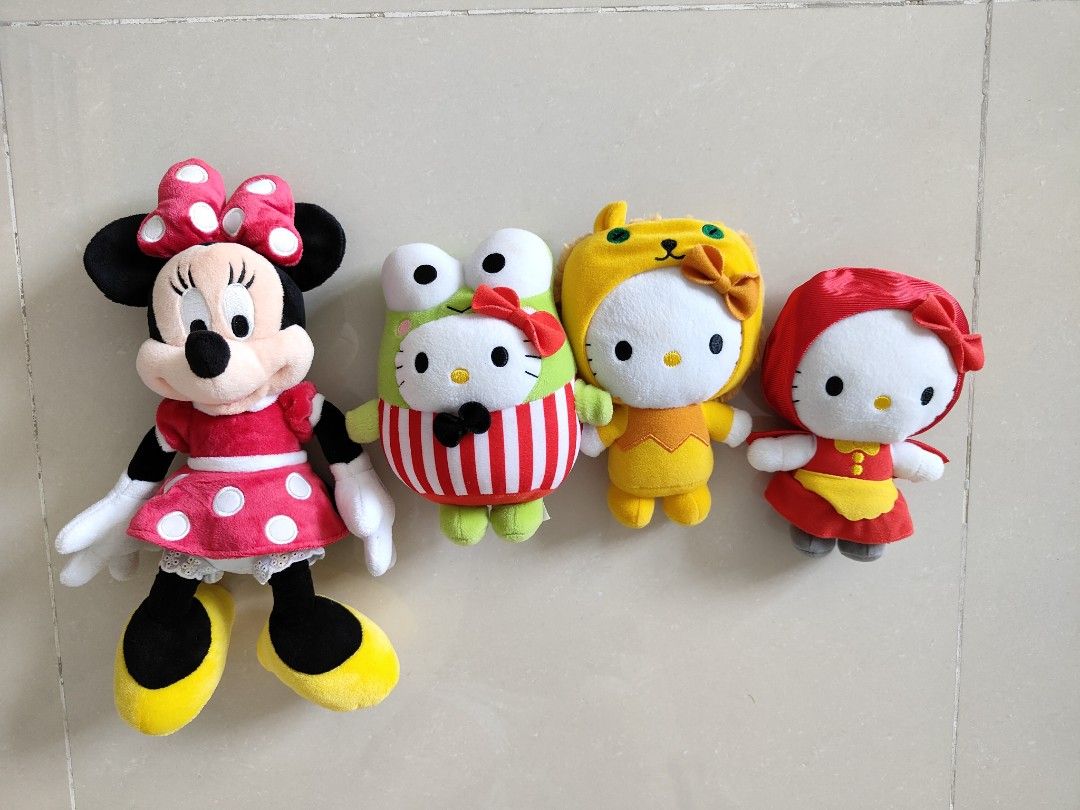 Hello Kitty and Mickey mouse plushies, Hobbies & Toys, Toys & Games on ...