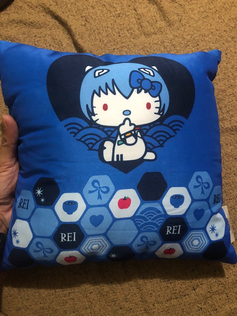 Hello kitty x Evangelion - Rei small pillow, Hobbies & Toys, Toys ...