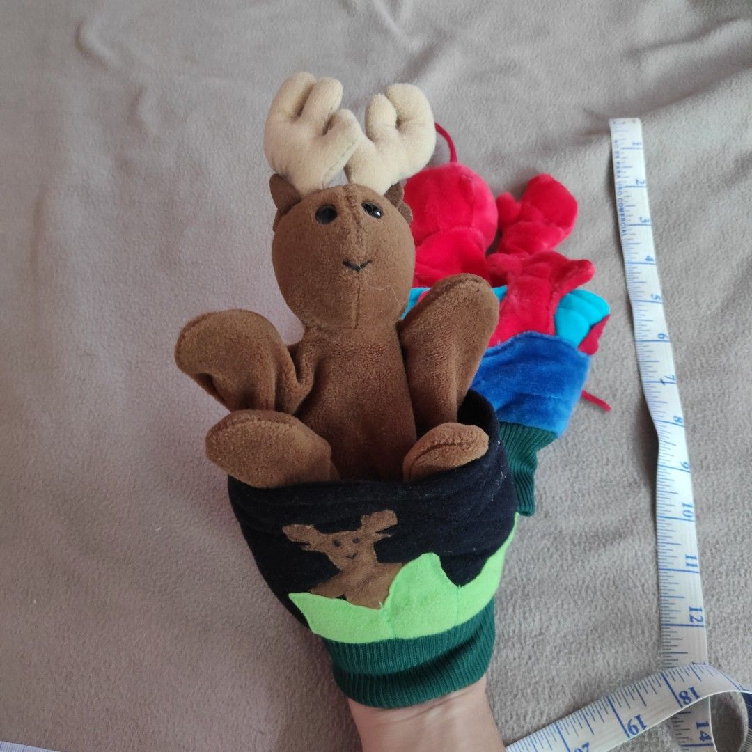 IKEA Vintage Titta Plush Brown Moose Finger Glove Puppet Toy, Hobbies ...