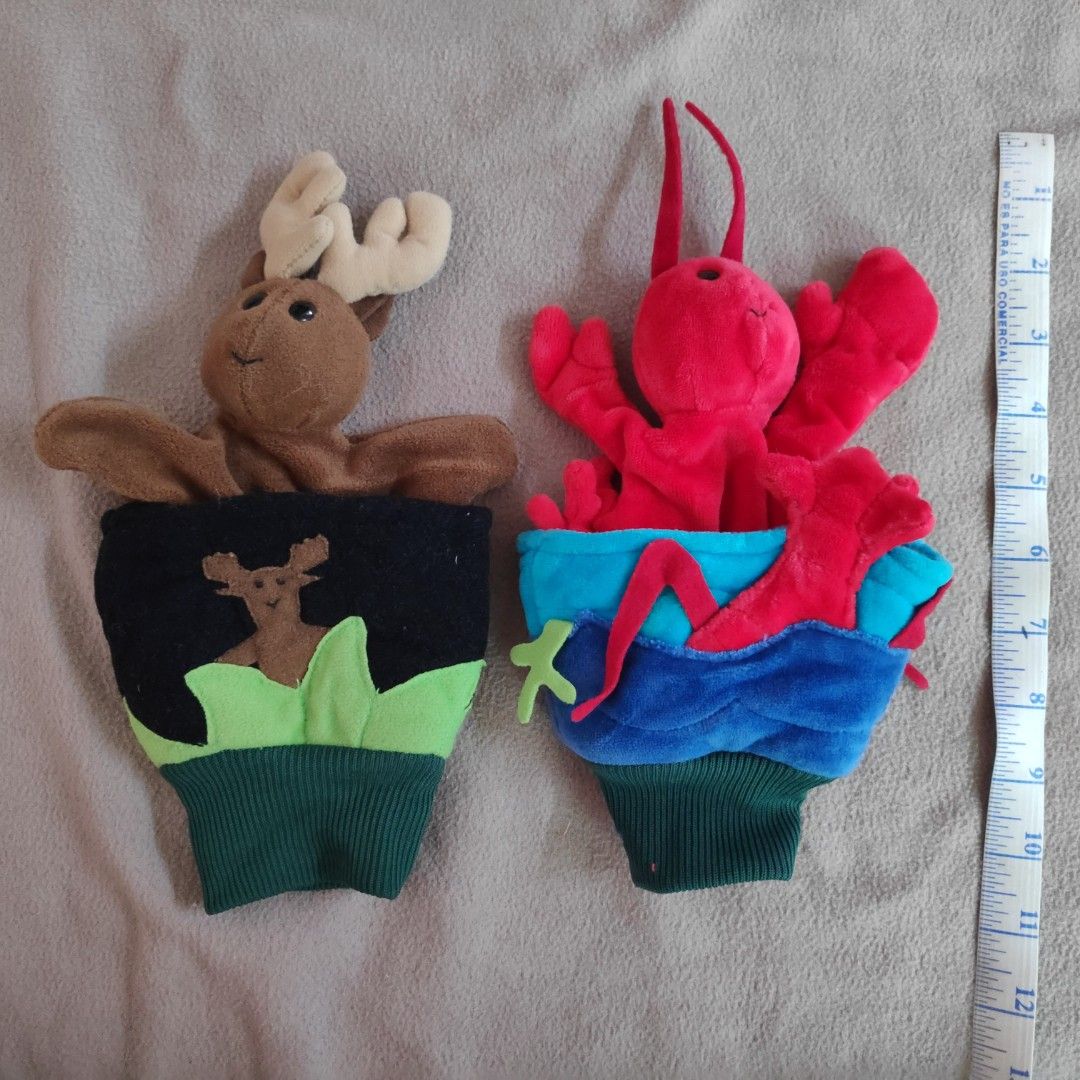 IKEA Vintage Titta Plush Brown Moose Finger Glove Puppet Toy, Hobbies ...
