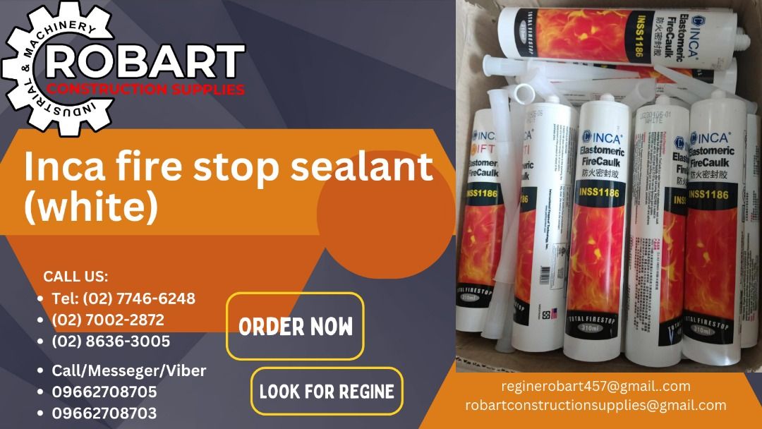 Inca fire stop sealant (white), Commercial & Industrial, Construction ...