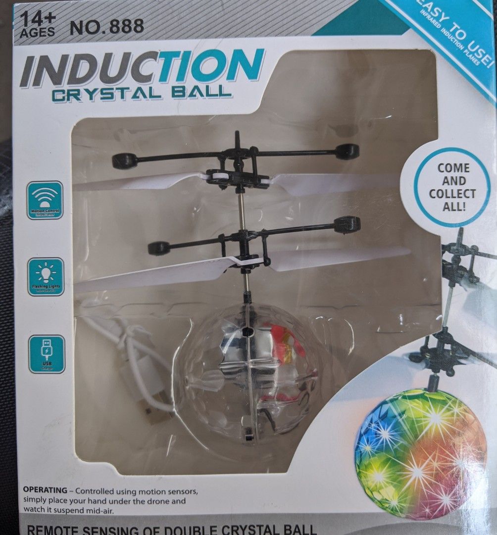 感應懸浮七彩直昇機玩具Induction levitation colorful helicopter toy, 書籍、休閒與玩具, 玩具、公 ...