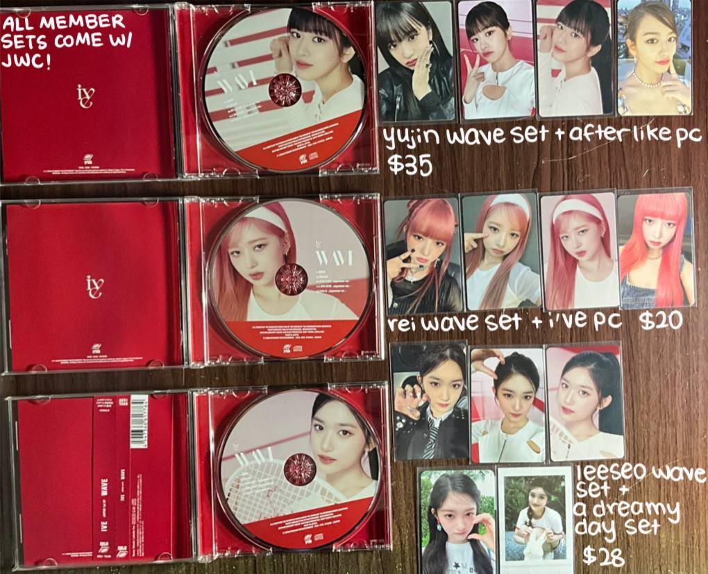 Ive Yujin Rei Leeseo wave jewel case cd set after like i've a dreamy day, Hobbies & Toys ...