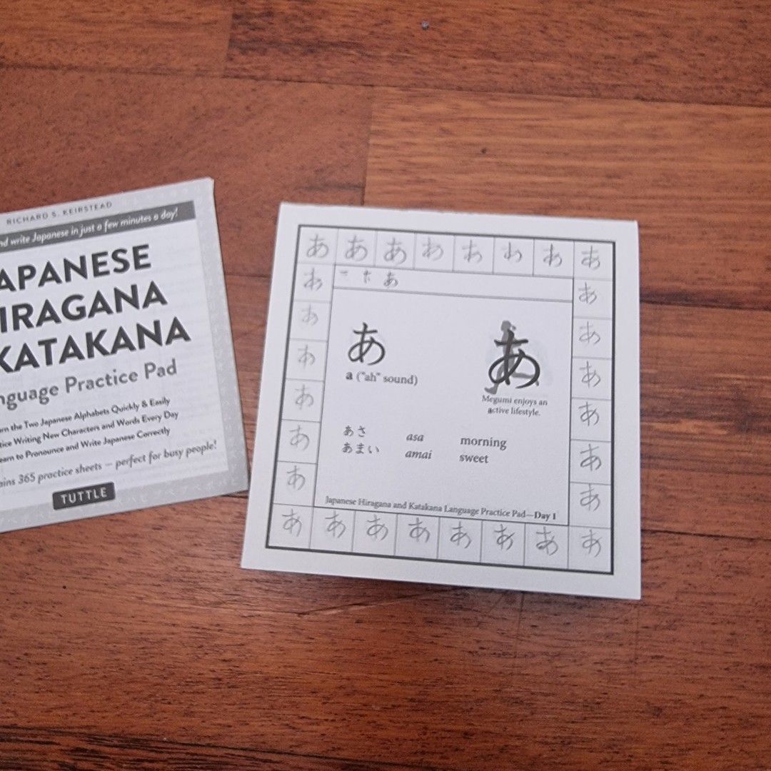 Japanese Hiragana & Katakana - Language Practice Pad, Hobbies & Toys ...