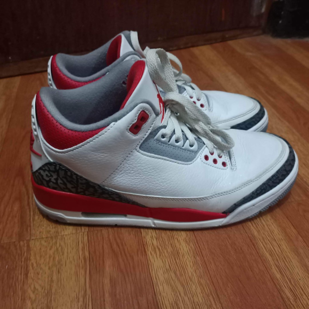 Jordan 3 Retro Fire Red, Men's Fashion, Footwear, Sneakers on Carousell