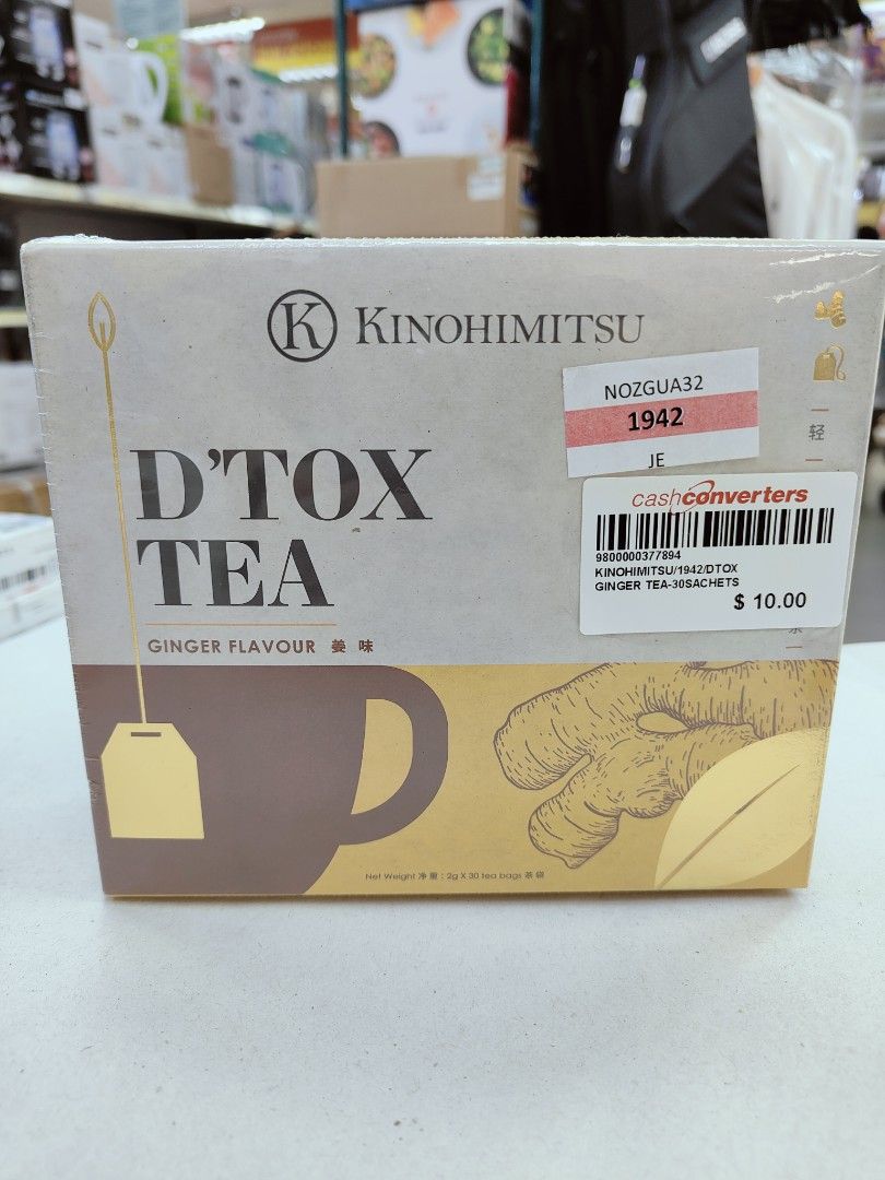 Kinohimitsu D'TOX Tea Ginger Flavour 2g 30 tea bags Exp:09/2025, Health ...
