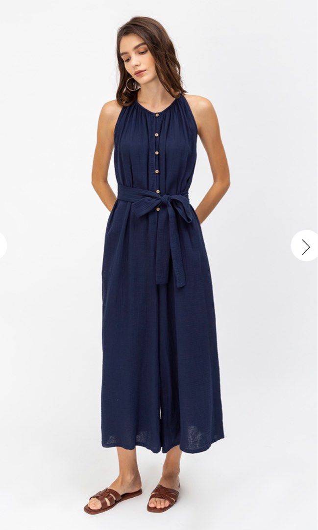 LAB Chiara jumpsuit in navy, Women's Fashion, Dresses & Sets, Jumpsuits ...