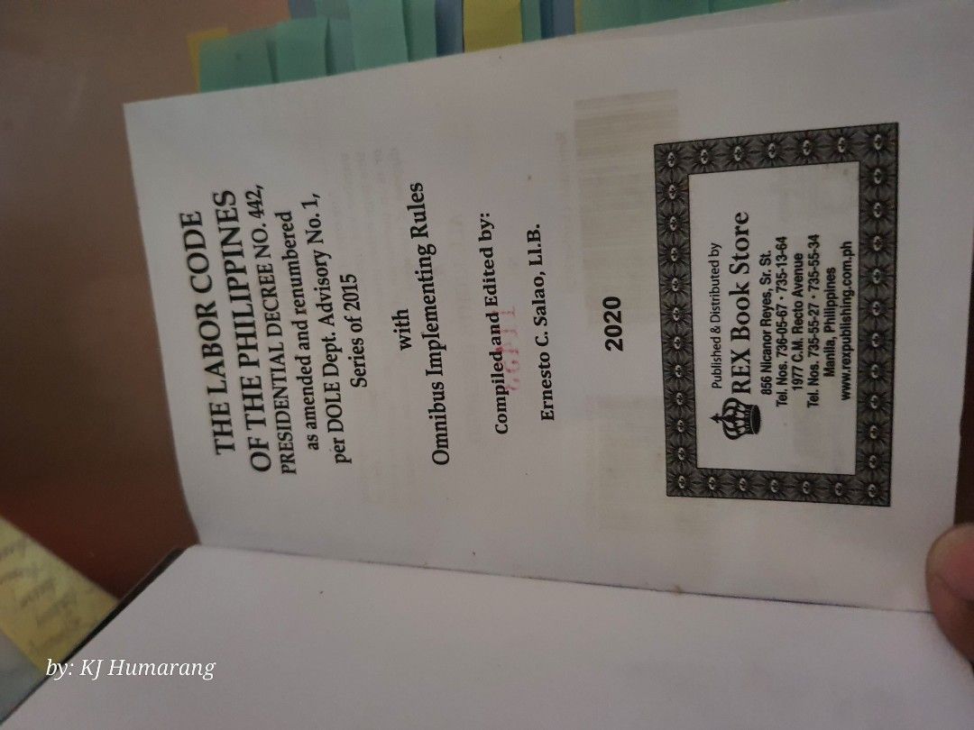 Labor Code codal 2020 ed, Hobbies & Toys, Books & Magazines, Textbooks ...