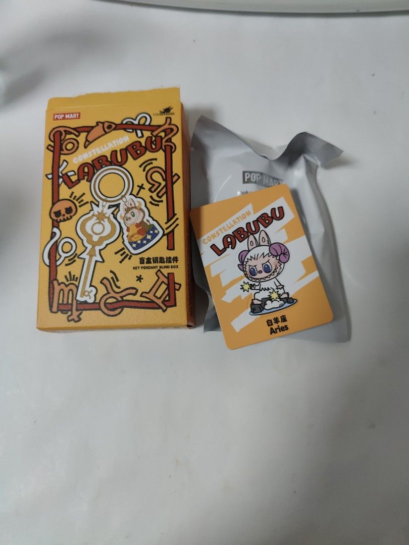 Labubu constellation key pendant blind box aries, Hobbies & Toys ...