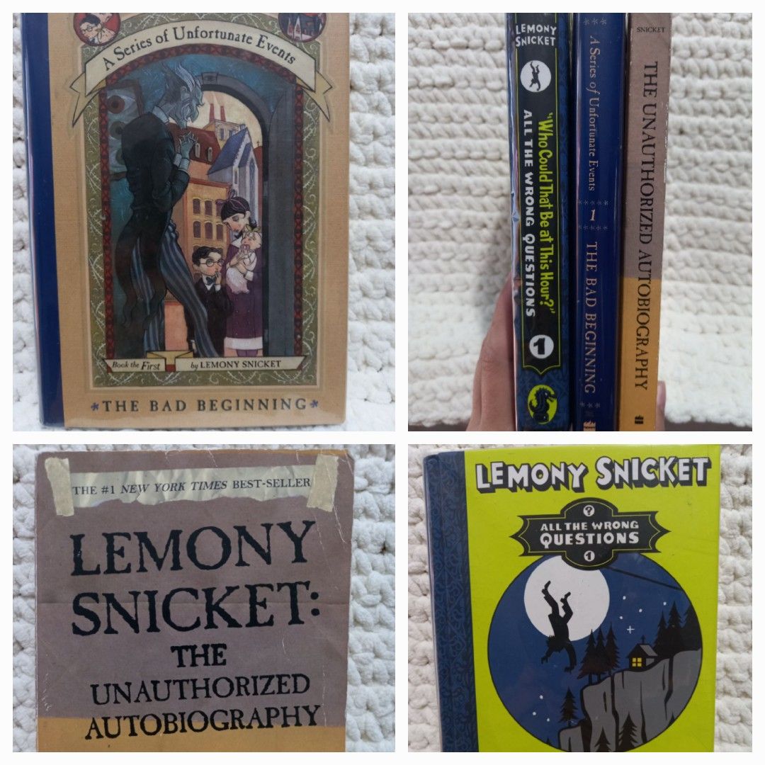 Lemony Snicket books (Bad Beginning, Who Could That be at this hour/The ...