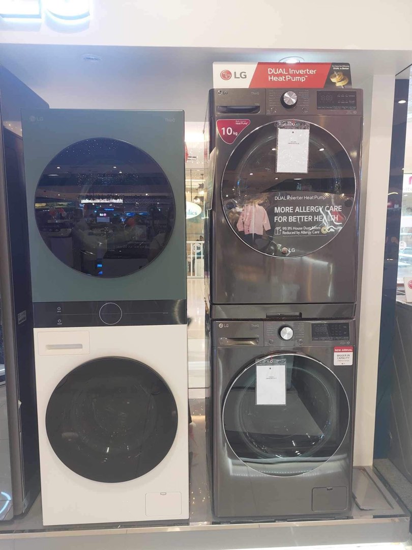 LG OBJET WASH TOWER ALL-IN-ONE STACKED WASHER DRYER WT1410NHEG 14/10KG ...