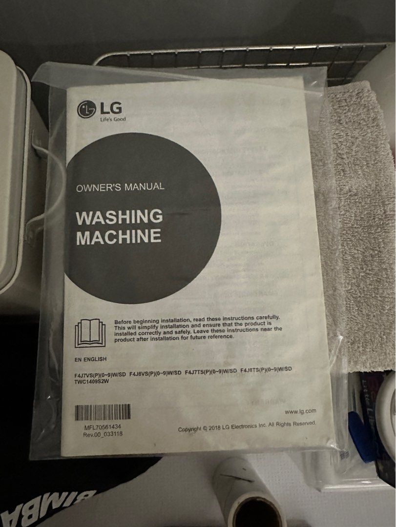LG Washing Machine (Front end load), TV & Home Appliances, Washing ...