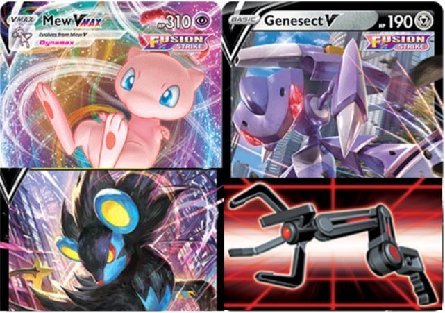 Pokemon TCG Mew VMAX Genesect V Deck with Luxray V and Grabber, Hobbies ...