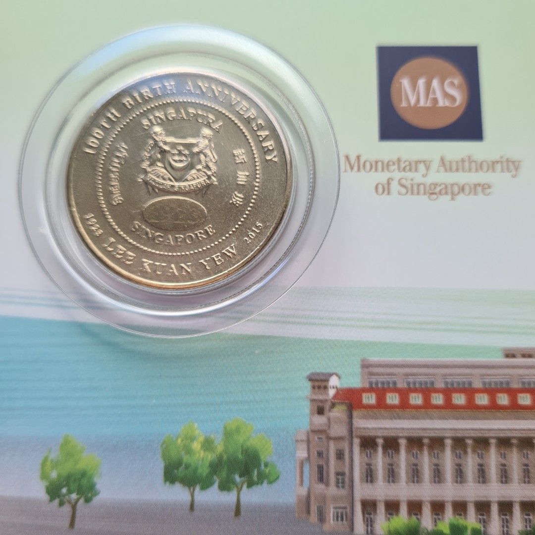 LKY 100 Birth Anniversary MAS 1923 2023 commemorative coin $10 currency ...