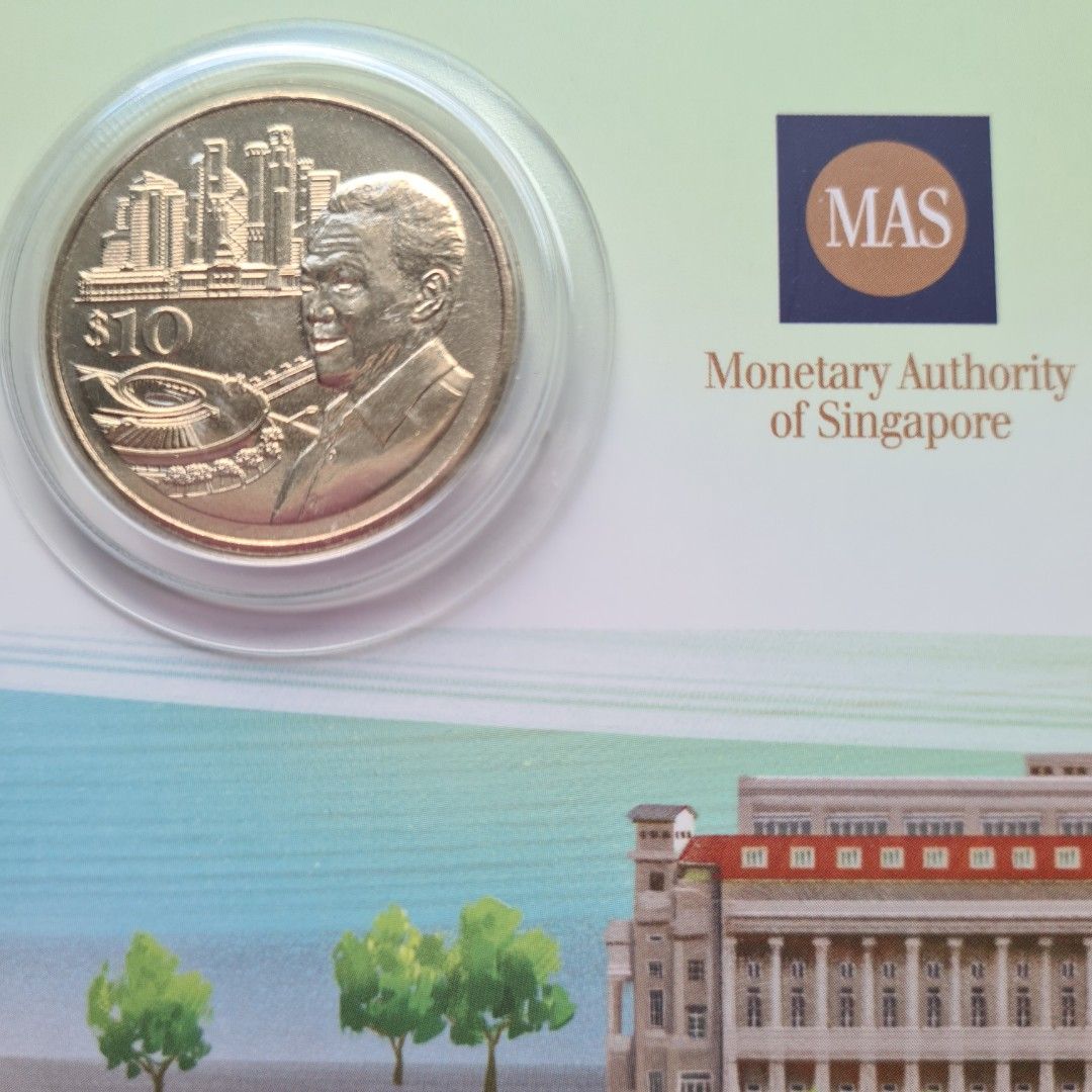 LKY 100 Birth Anniversary MAS 1923 2023 commemorative coin $10 currency ...