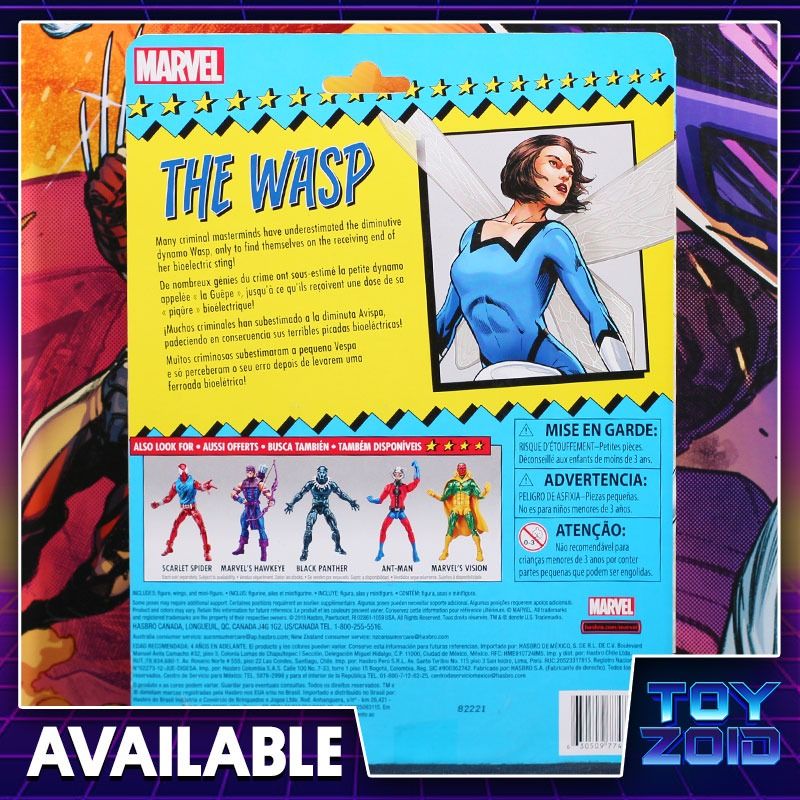 Marvel Legends Avengers Retro Collection Series The Wasp with Mini Ant ...