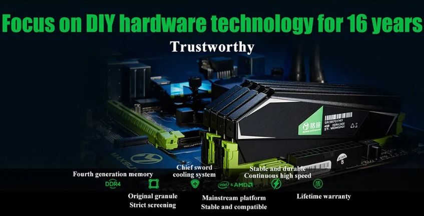 MAXSUN New DDR4 Memory 4G 8G 16G 2666 3200MHz RGB Flash Memory Bar ...