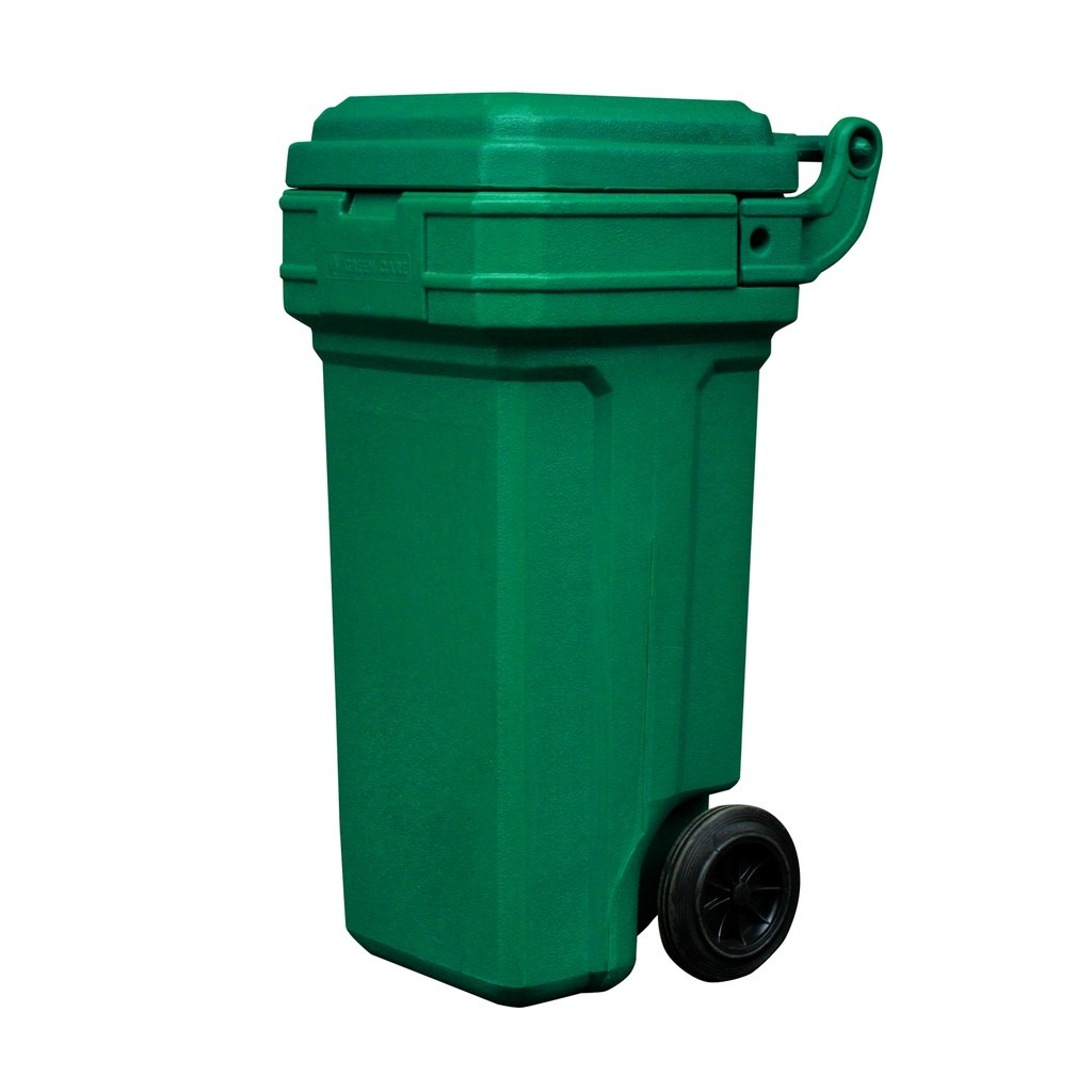 Medium Roller King Wheeled Trash Bin 150 Liters with Wheels Color Green ...