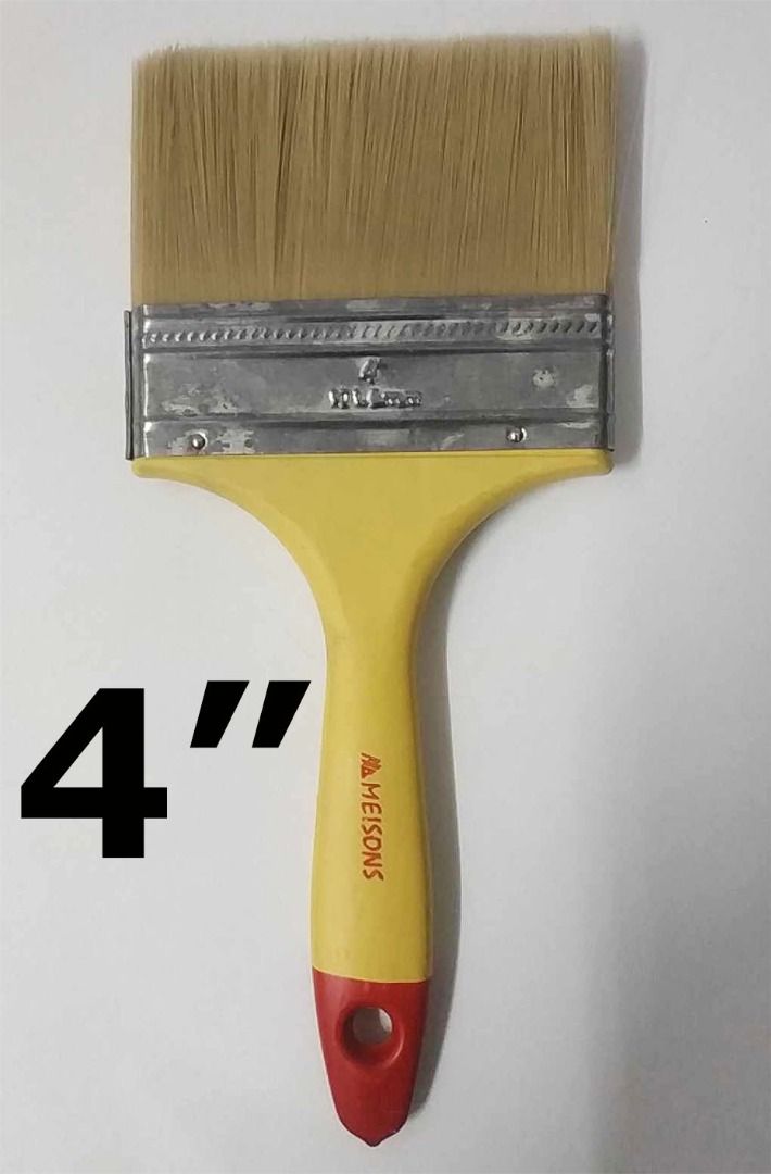 MEISONS PAINT BRUSH 4" WHITE BRISTLE BETTER FILAMENT