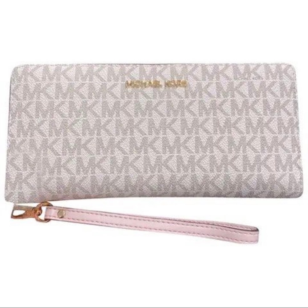 Michael Kors Large Logo Continental Wallet in Pink, Luxury, Bags ...