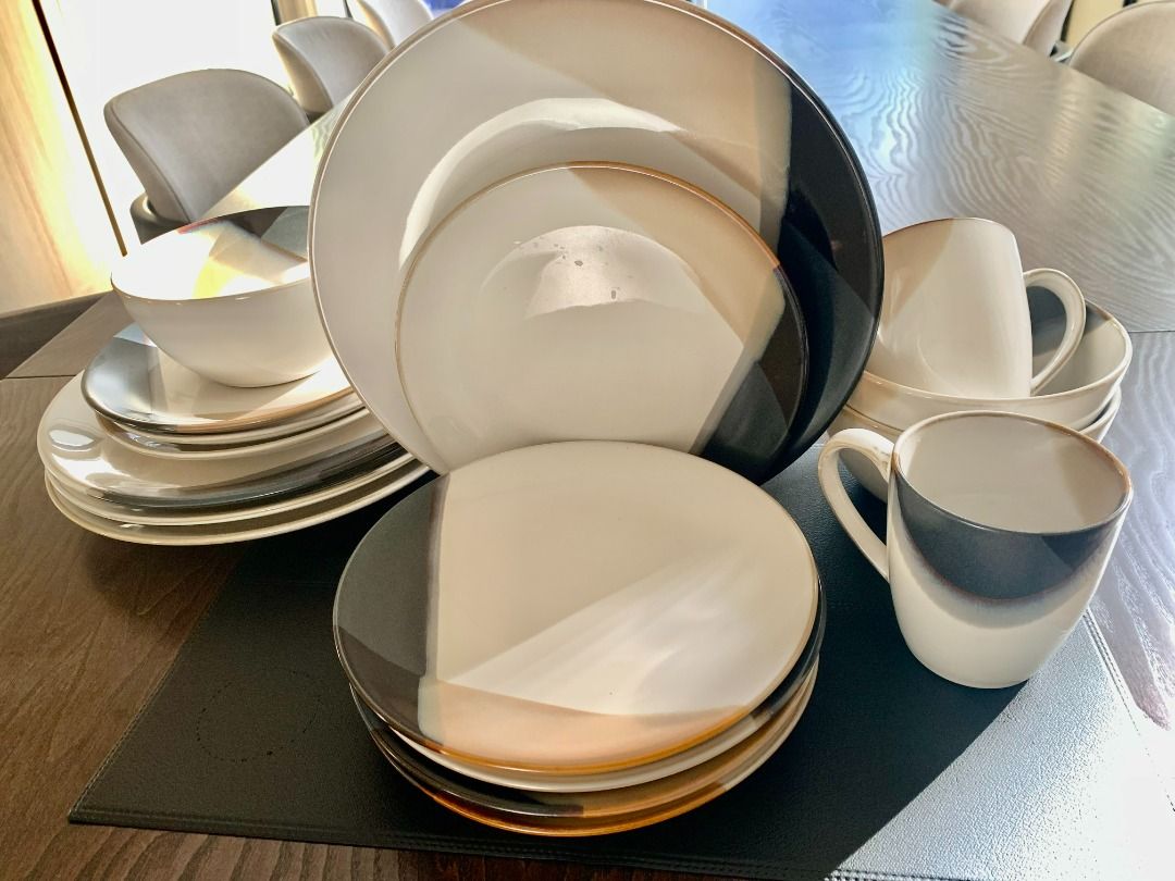 Mikasa Stoneware 32 piece dinnerware set - 8pax, Furniture & Home ...
