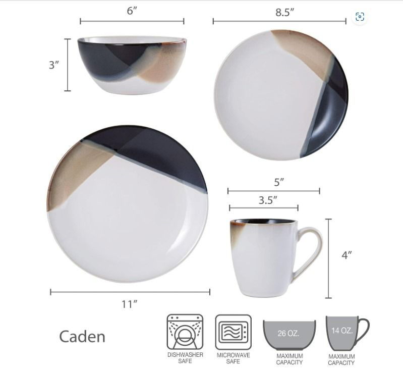 Mikasa Stoneware 32 piece dinnerware set - 8pax, Furniture & Home ...