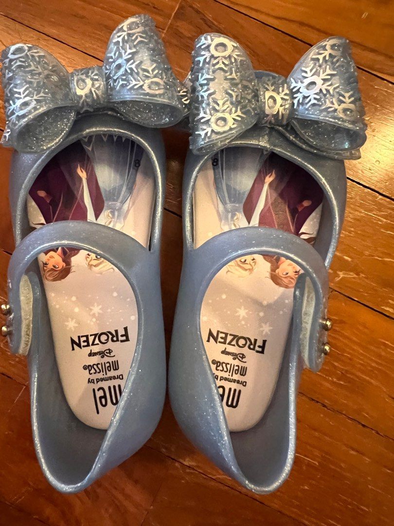 Mini Melissa Frozen Elsa Shoes, Babies & Kids, Babies & Kids Fashion on ...