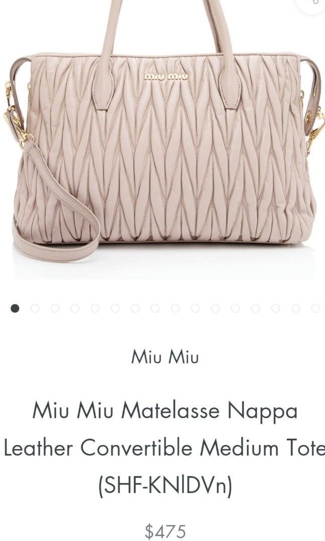 MIU MIU MATELASSE NAPPA, Luxury, Bags & Wallets on Carousell