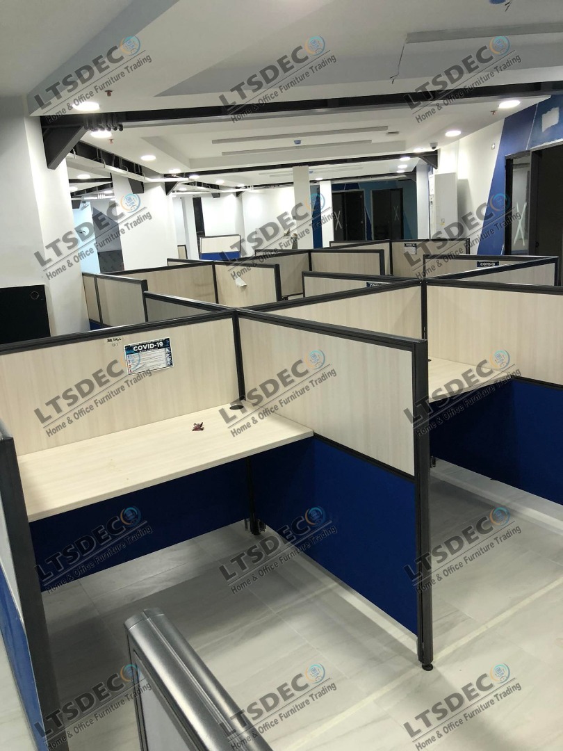 MODULAR WORKSTATION TABLE OFFICE PARTITION, Furniture & Home Living ...