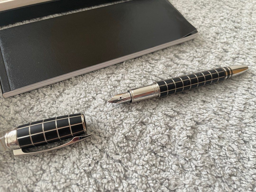 Mont blanc Skywalker checked fountain pen, Luxury, Accessories on Carousell