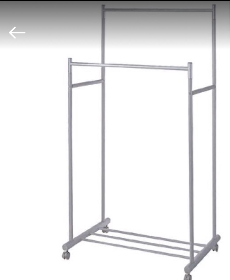 Muji Double Steel Clothes Rack, Furniture & Home Living, Home ...